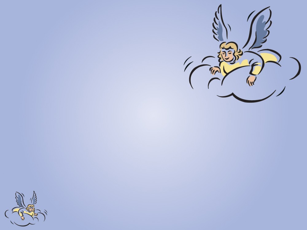 Angel of love and Clouds Powerpoint Templates - Blue, Religious, Silver ...