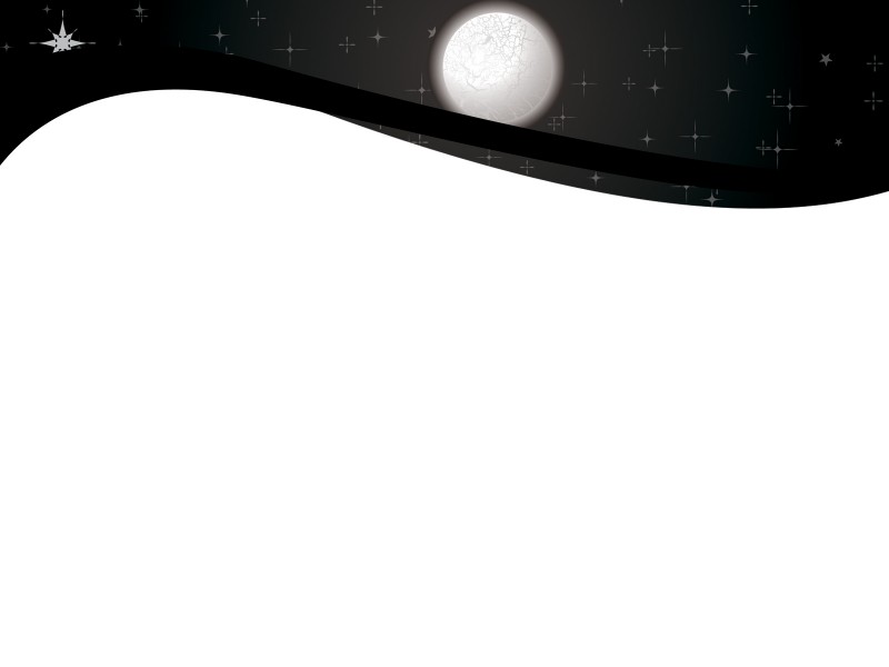 Night Moon and Stars Scene Powerpoint Templates - Black, Buildings ...