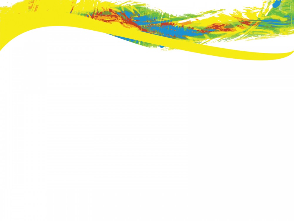 Paint Brush Art Powerpoint Templates - Arts, Blue, Yellow Backgrounds