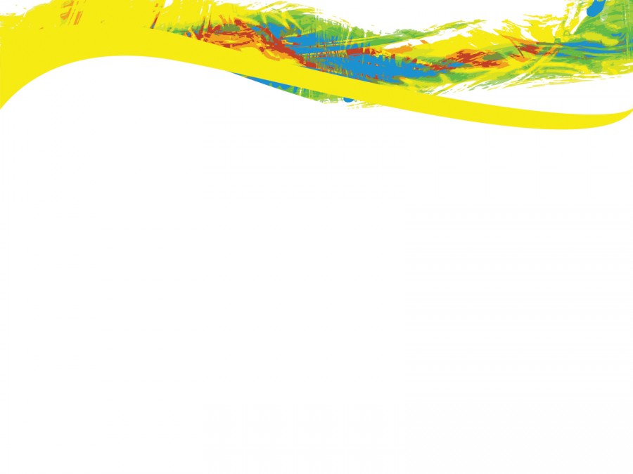 Paint Brush Art Powerpoint Templates - Arts, Blue, Yellow Backgrounds
