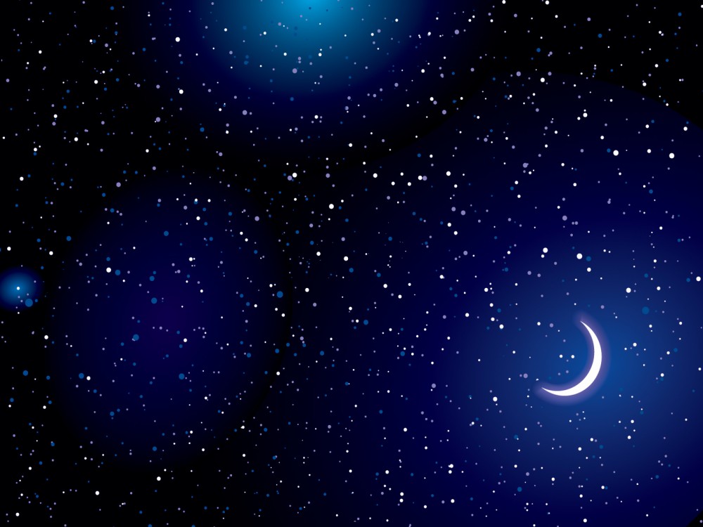 Stars on Dark Blue Powerpoint Templates - Holidays Backgrounds