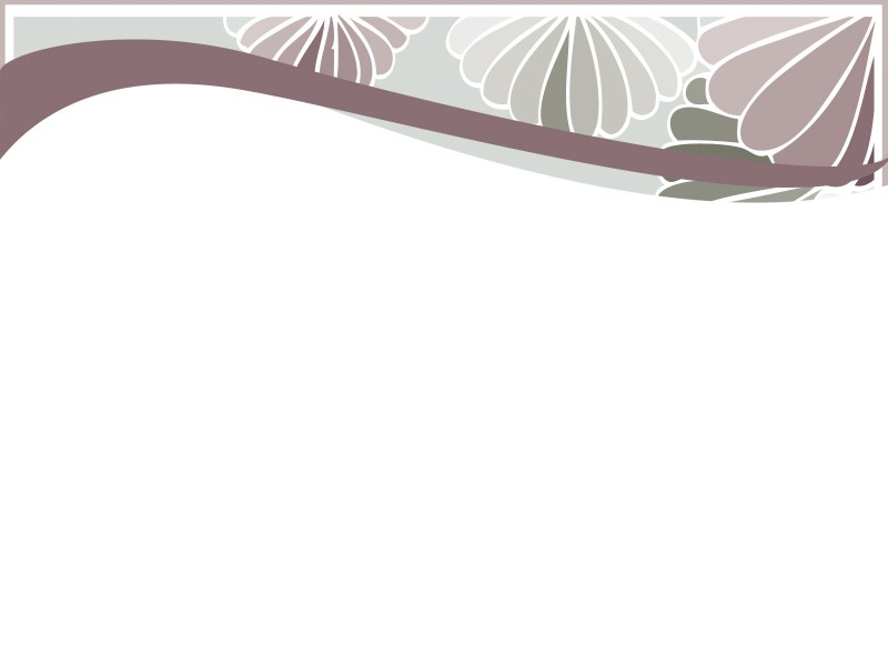 Purple Flower Leafs Powerpoint Templates - Flowers Backgrounds