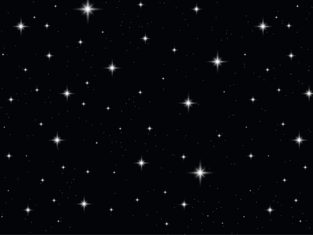 Stars at Night Powerpoint Templates - Black, Textures Backgrounds