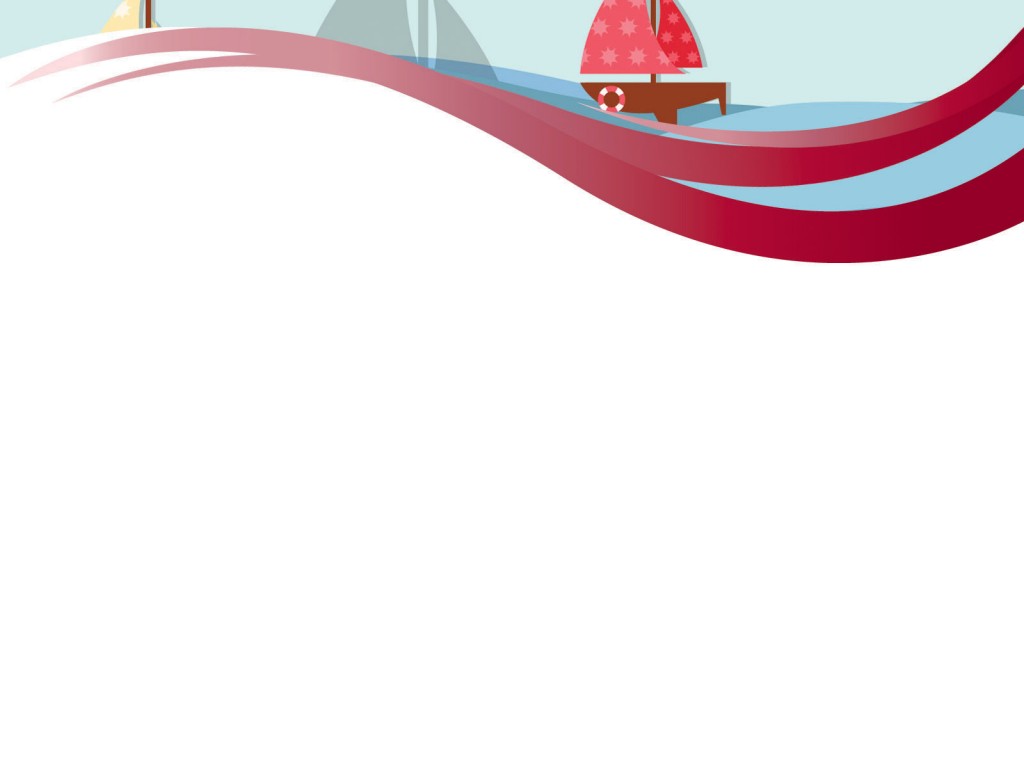 Ship on the Sea Powerpoint Templates - Blue, Nature, Objects Backgrounds