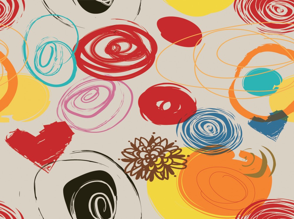 Retro Pattern Powerpoint Templates - Abstract, Black, Orange, Red ...