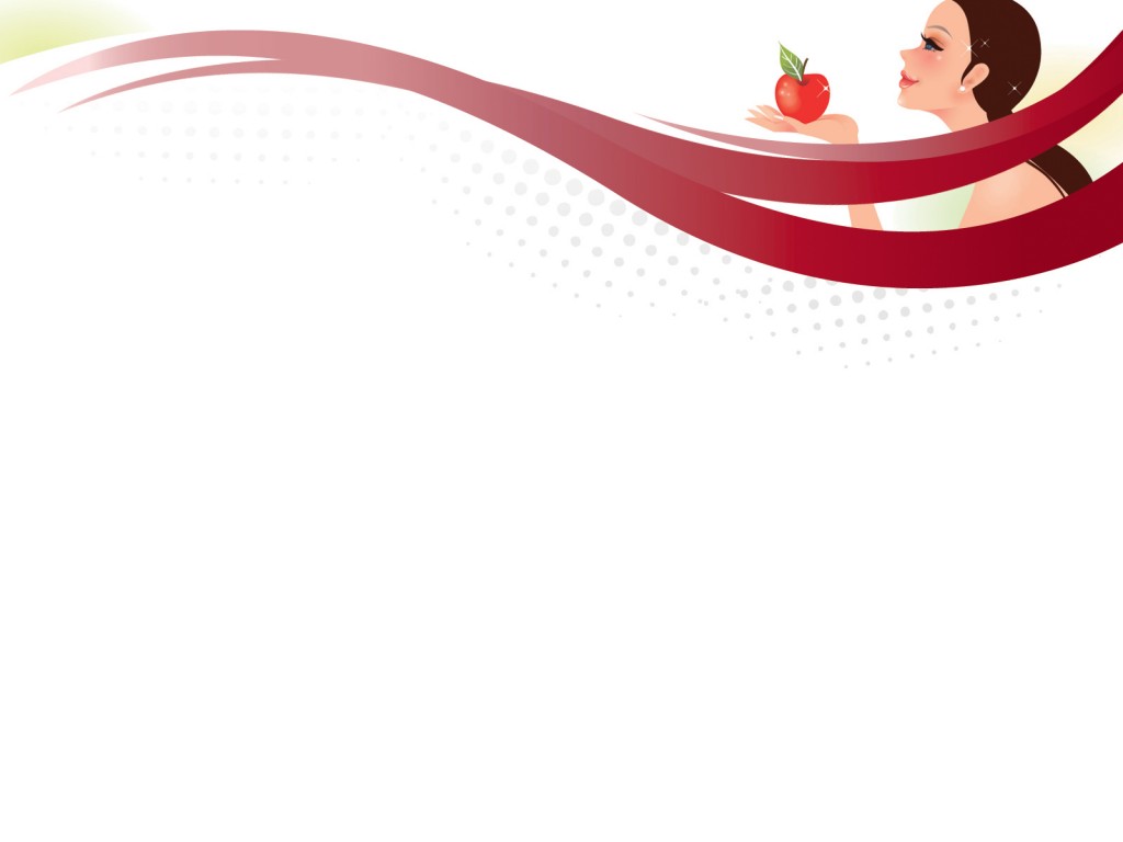 Beauty Life Powerpoint Templates - Beauty & Fashion, Green, Red Backgrounds