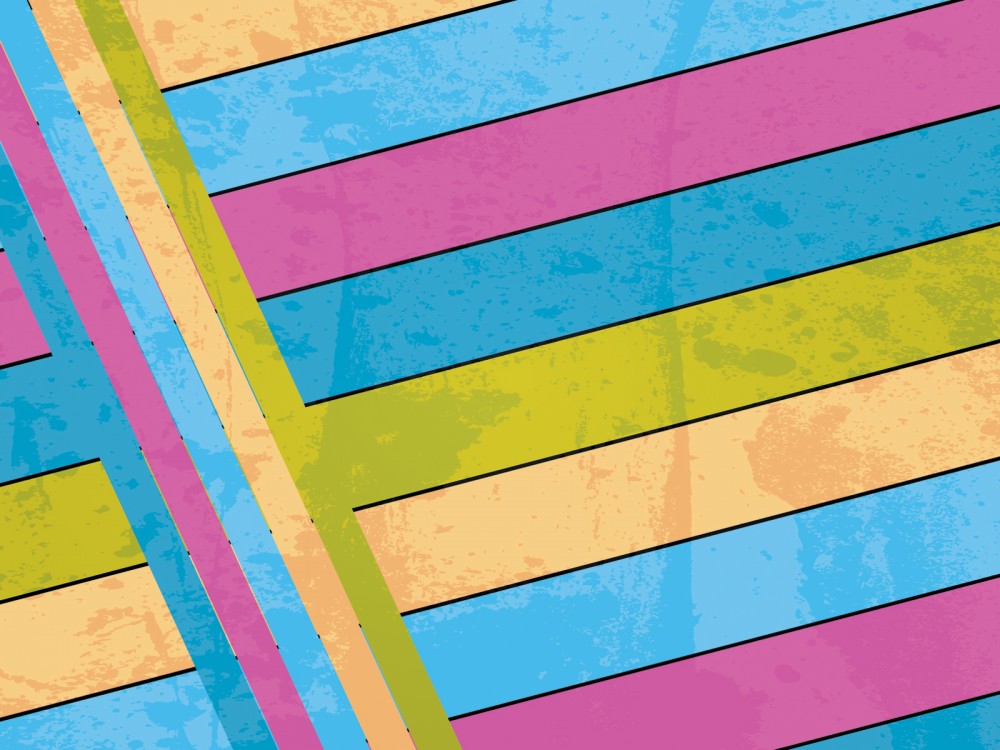 Colored Stripes Powerpoint Templates - Abstract, Blue, Fuchsia ...