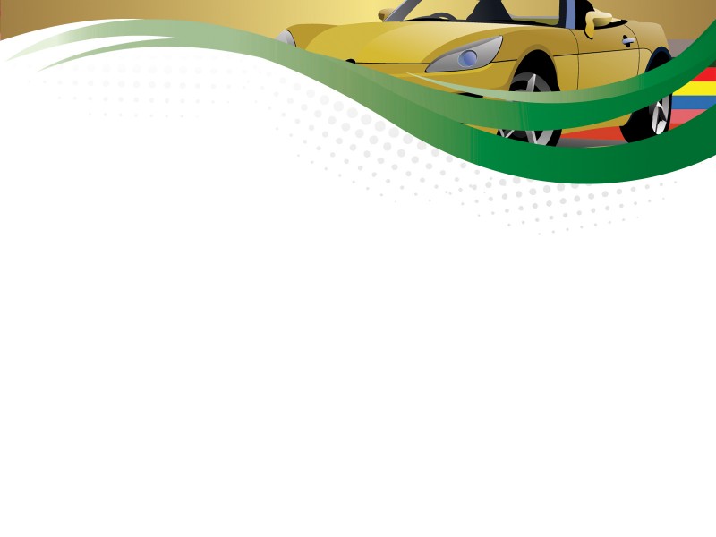 Sport Car Powerpoint Templates - Car & Transportation, Yellow Backgrounds