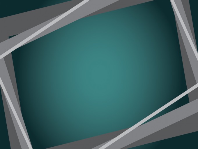 Grey 3D Frames Powerpoint Templates - Border & Frames, Green Backgrounds