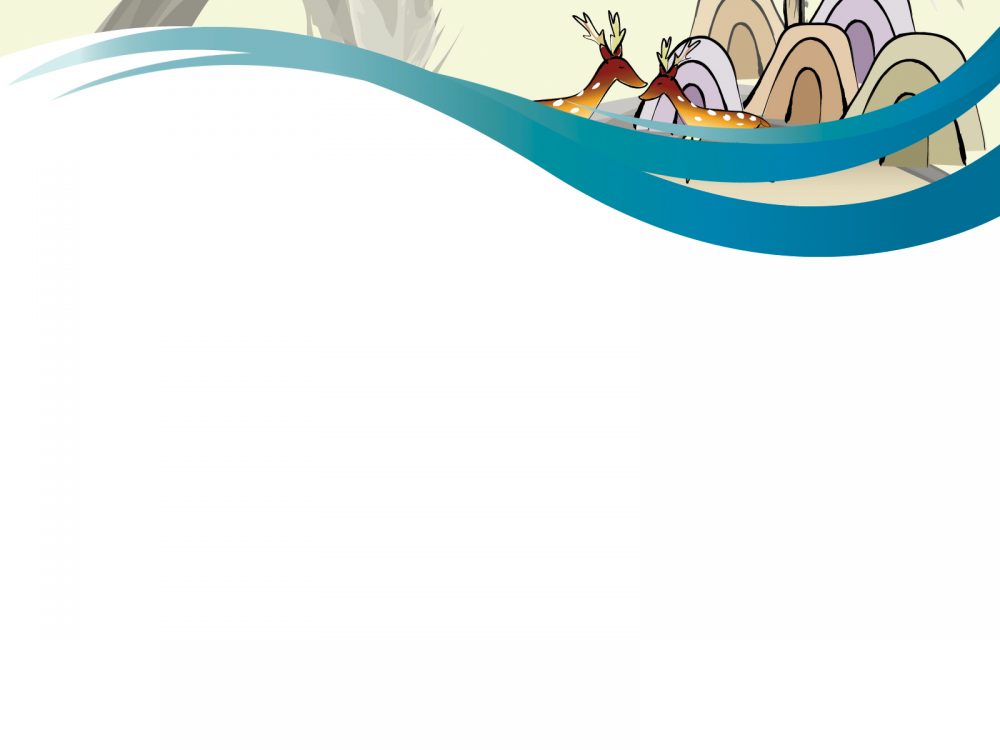 Deer and Mountain Powerpoint Templates - Animals & Wildlife, Blue ...