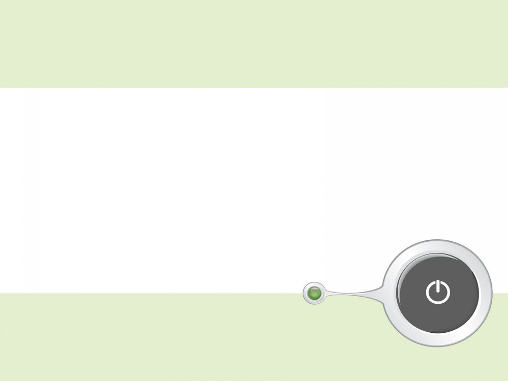 Power Button Powerpoint Templates - Green, Objects Backgrounds