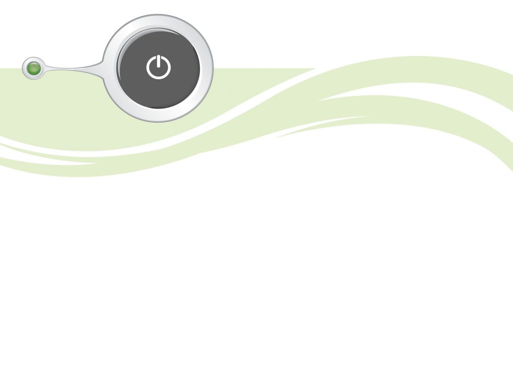 Power Button Powerpoint Templates - Green, Objects Backgrounds