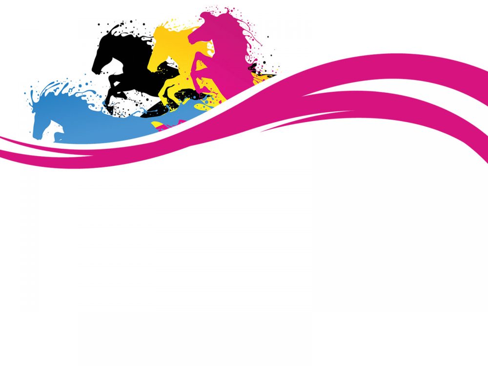 Colorful Horses Powerpoint Templates - Animals & Wildlife Backgrounds