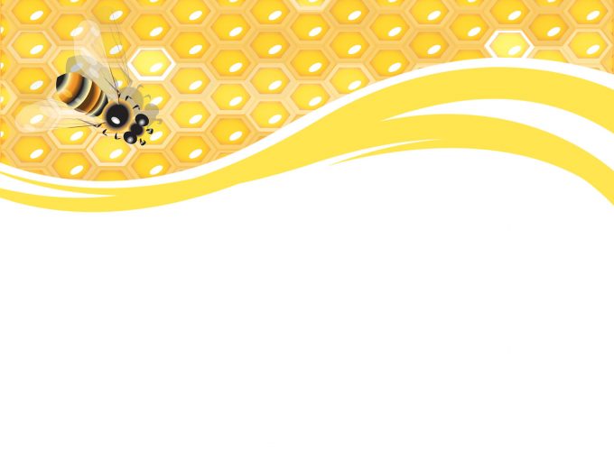 Honey Comb and Bee Powerpoint Templates - Animals & Wildlife Backgrounds