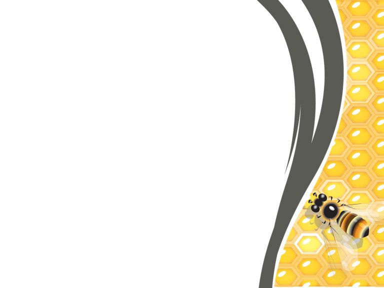 Honey Comb and Bee Powerpoint Templates - Animals & Wildlife Backgrounds