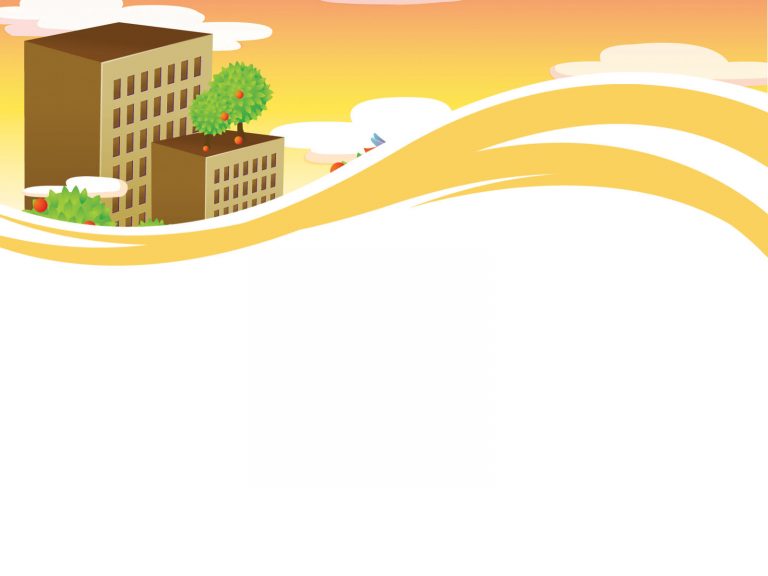 City and Orange Trees Powerpoint Templates - Buildings & Landmarks ...