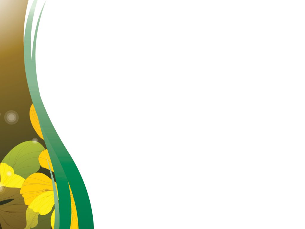 Yellow Flower Corners Powerpoint Templates - Flowers, Yellow Backgrounds