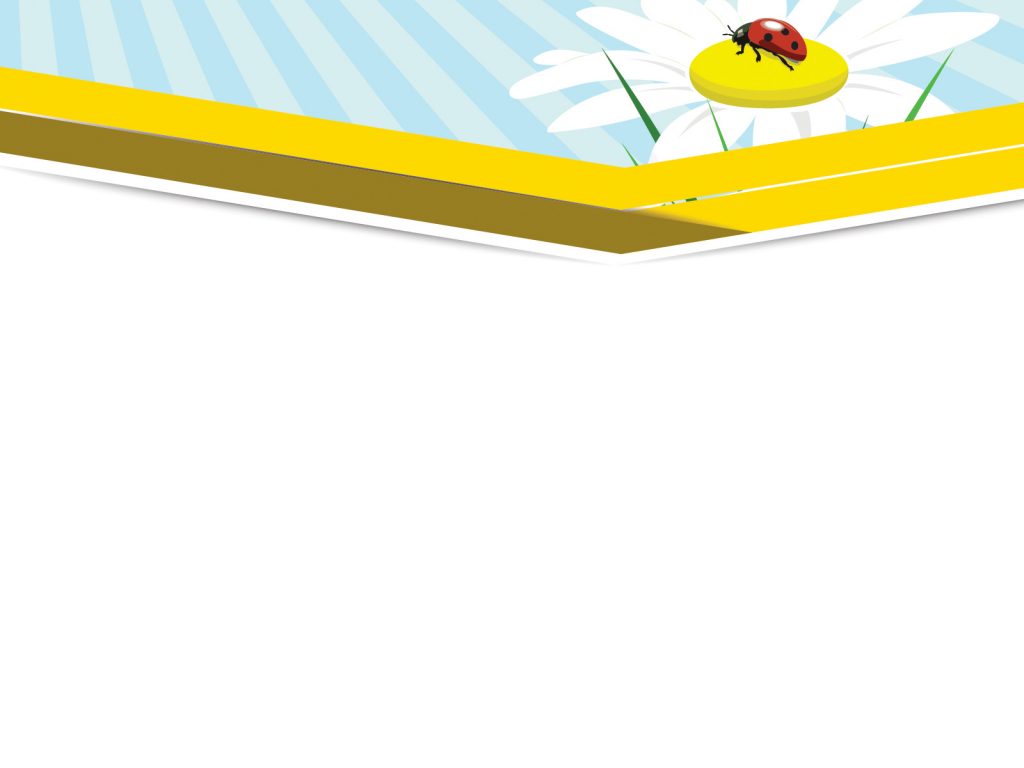 Ladybug Flower Powerpoint Templates - Flowers, Yellow Backgrounds