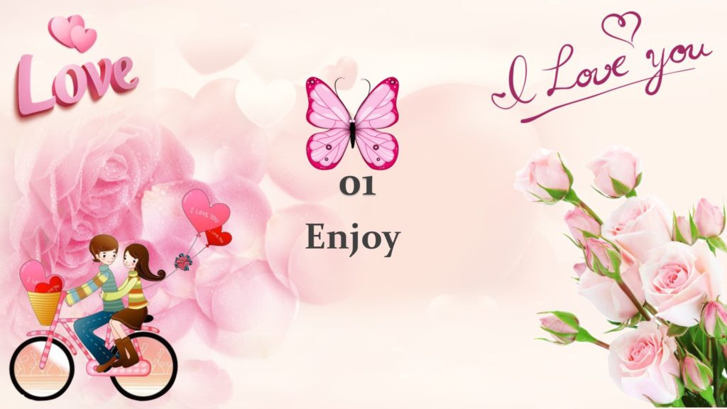 I love you Powerpoint Templates - Fuchsia / Magenta, Love Backgrounds