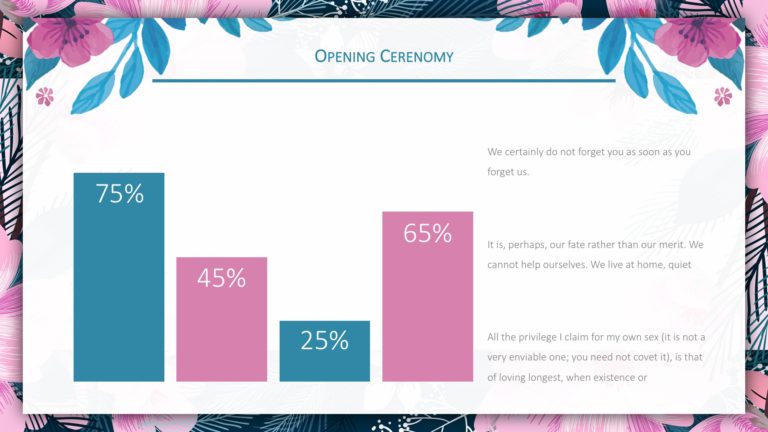 Pink Flower Frame Powerpoint Templates - Aqua / Cyan, Blue, Border ...