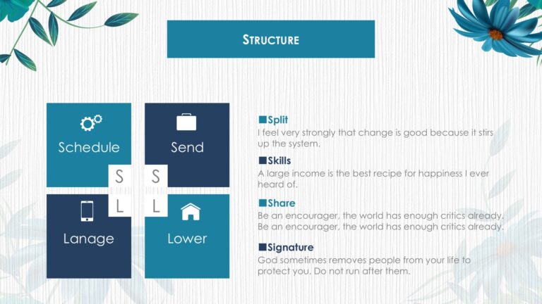 Daisy Flower Powerpoint Templates - Blue, Border & Frames, Flowers ...