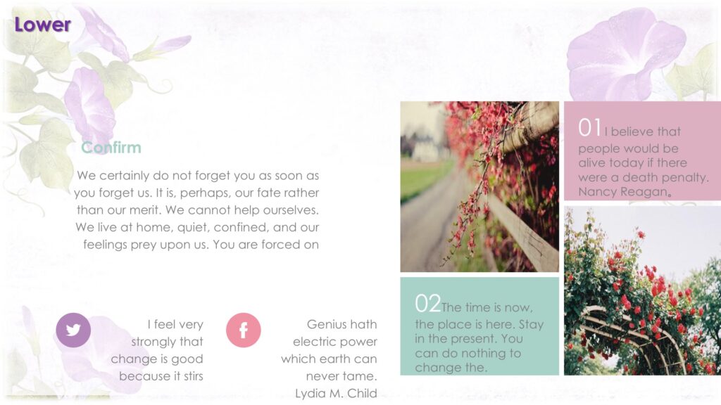 Flower Lily Powerpoint Templates - Arts, Flowers, Fuchsia / Magenta ...
