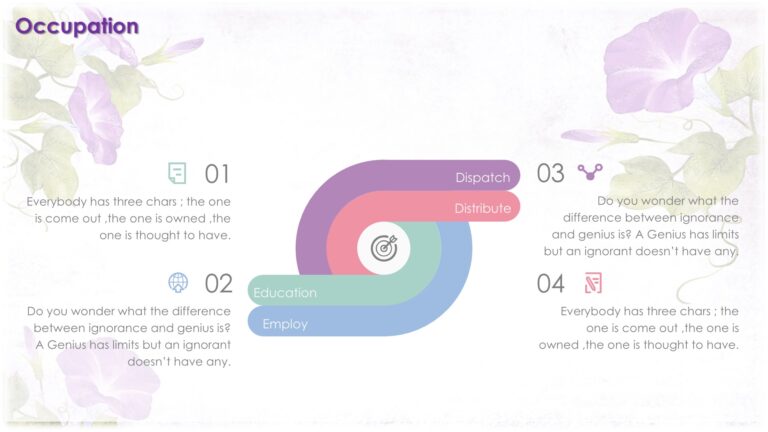 Flower Lily Powerpoint Templates - Arts, Flowers, Fuchsia / Magenta ...