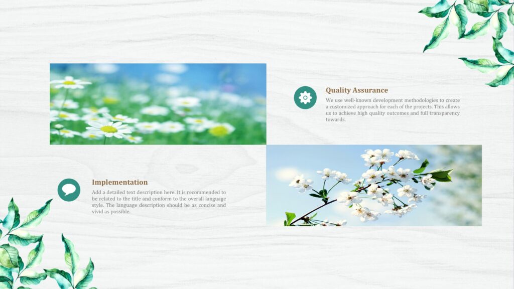 Botanical Green Powerpoint Templates - Green, Nature Backgrounds