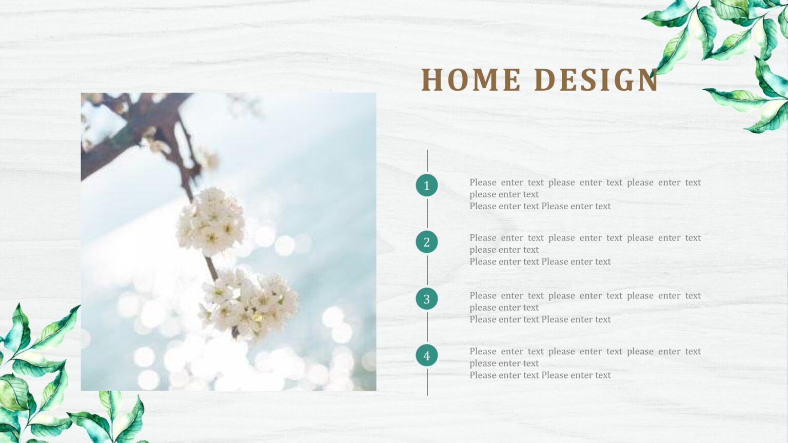 Botanical Green Powerpoint Templates - Green, Nature Backgrounds