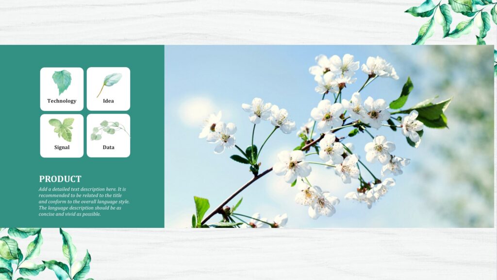 Botanical Green Powerpoint Templates - Green, Nature Backgrounds