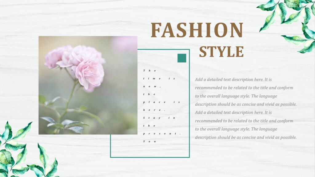 Botanical Green Powerpoint Templates - Green, Nature Backgrounds