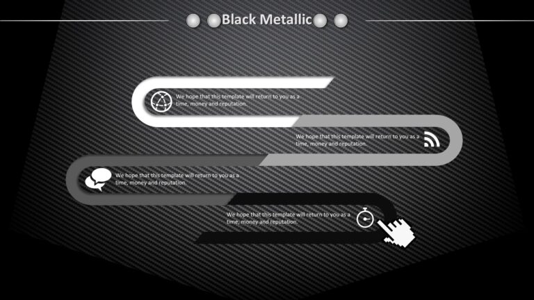 Black Metallic Powerpoint Templates - Black, Pattern, Textures Backgrounds