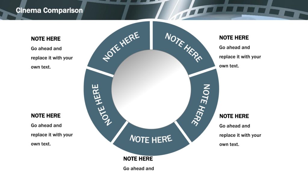Cinema Comparison Powerpoint Templates - 3D Graphics, Aqua / Cyan ...