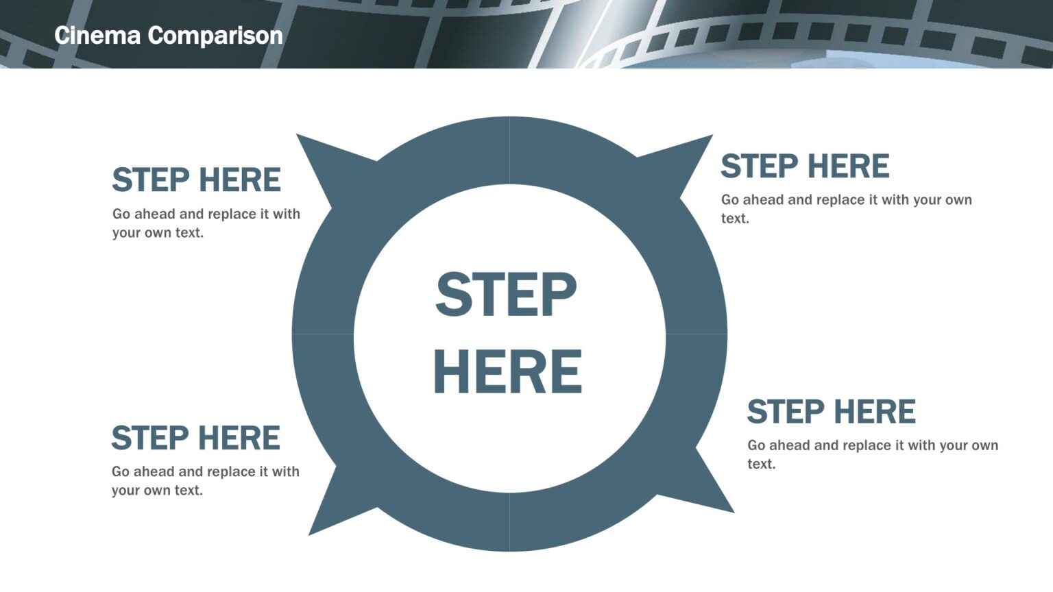 Cinema Comparison Powerpoint Templates - 3D Graphics, Aqua / Cyan ...