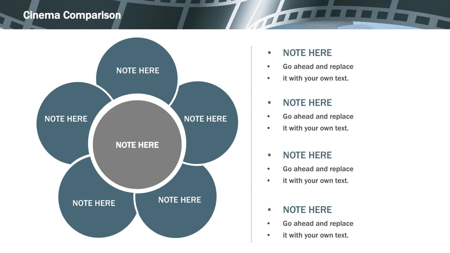 Cinema Comparison Powerpoint Templates - 3D Graphics, Aqua / Cyan ...