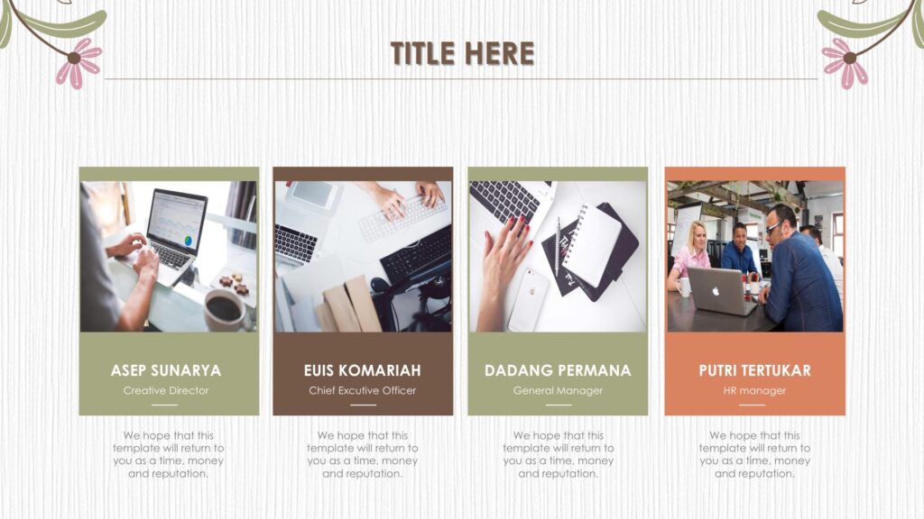 Flower Frame Powerpoint Templates - Border & Frames, Flowers Backgrounds