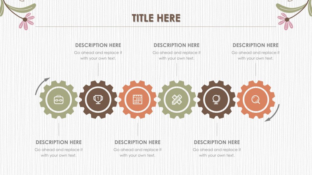 Flower Frame Powerpoint Templates - Border & Frames, Flowers Backgrounds