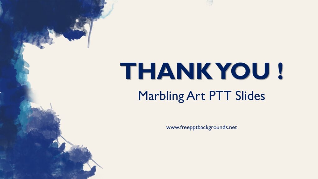 Marbling Art Powerpoint Templates - Arts, Blue, Textures Backgrounds