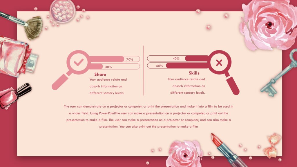Pastel Makeup Powerpoint Templates - Arts, Beauty & Fashion, Red ...