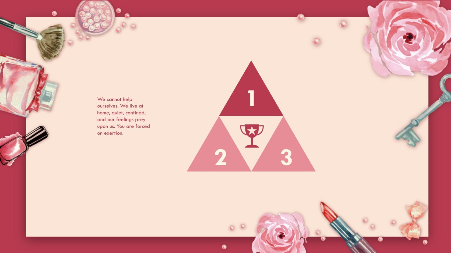 Pastel Makeup Powerpoint Templates - Arts, Beauty & Fashion, Red ...