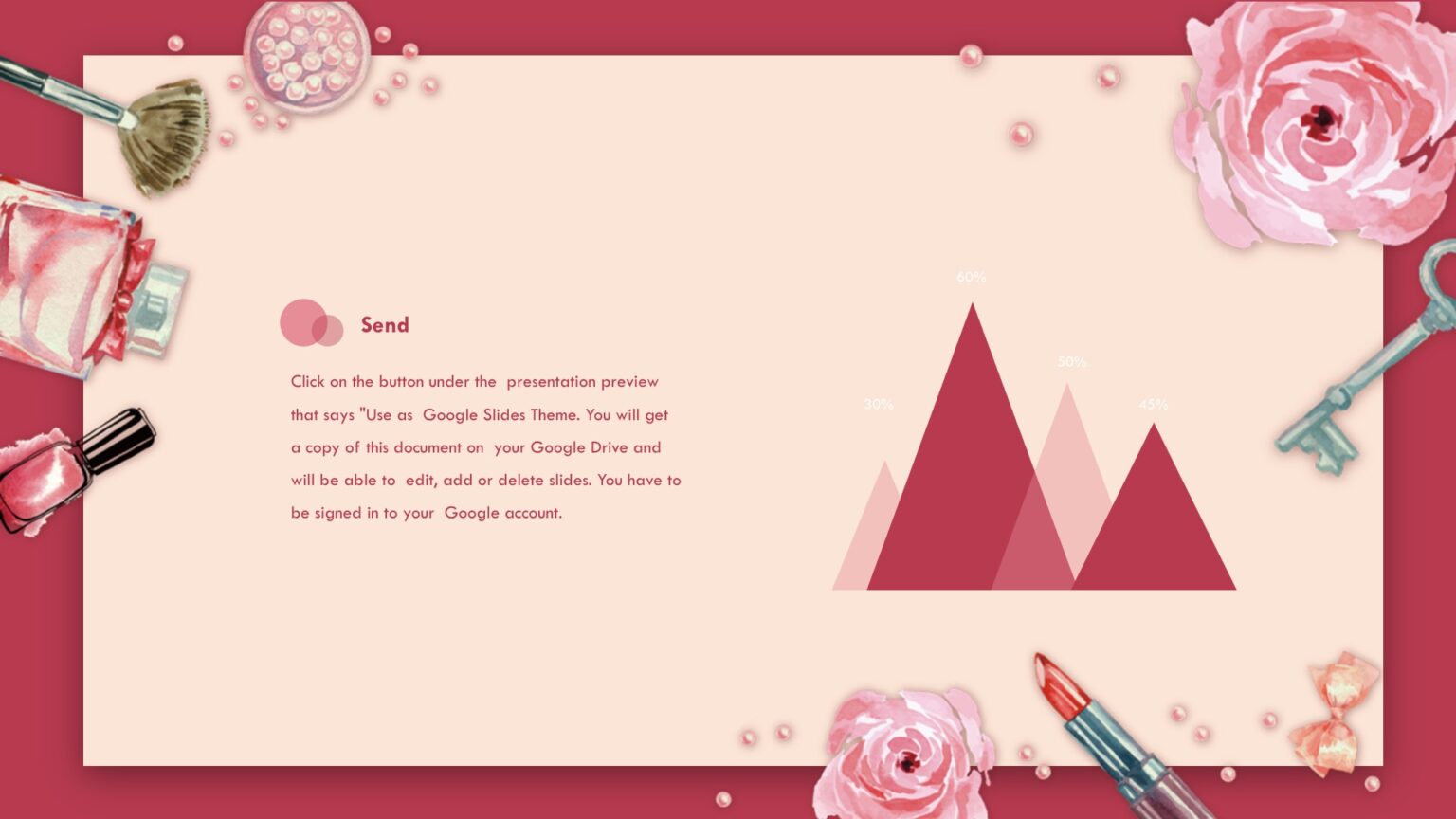Pastel Makeup Powerpoint Templates - Arts, Beauty & Fashion, Red ...