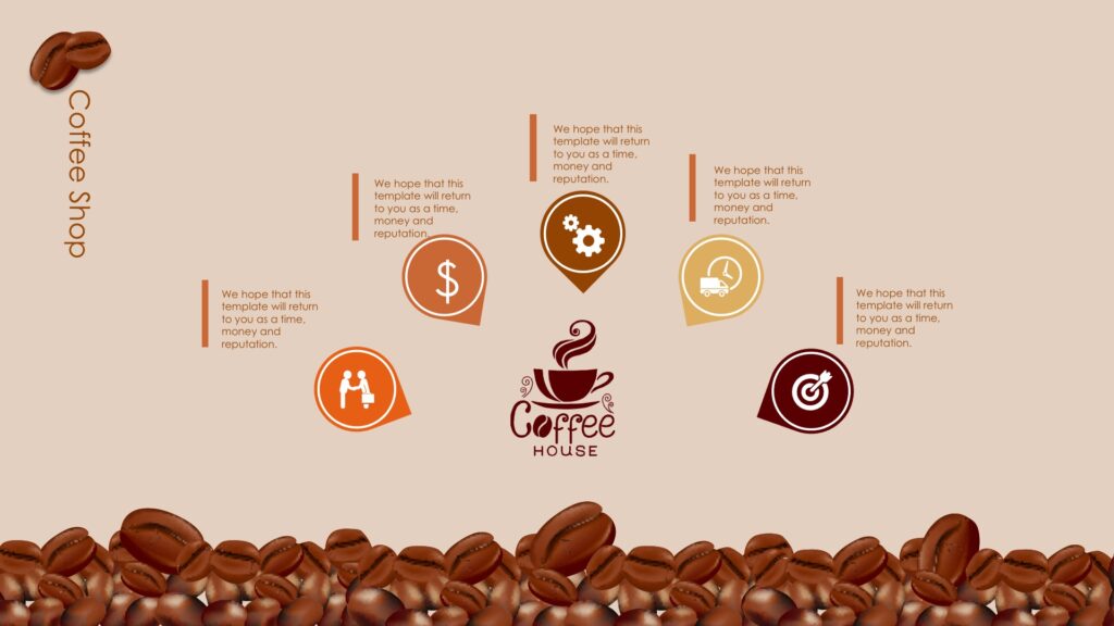 Coffee Shop Powerpoint Templates - Brown, Food & Drink Backgrounds