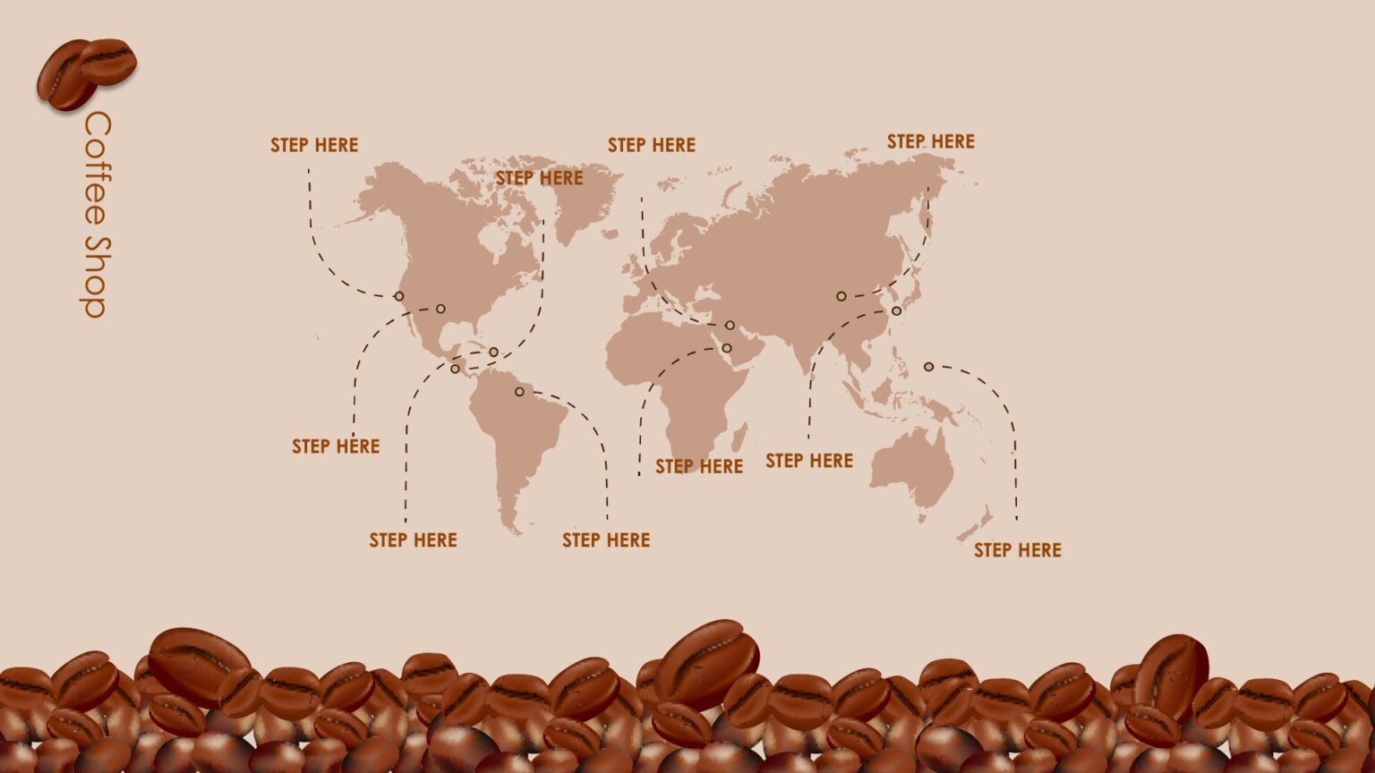 Coffee Shop Powerpoint Templates - Brown, Food & Drink Backgrounds