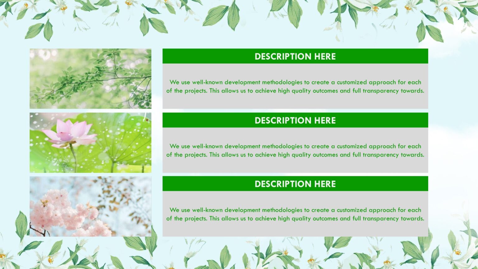 Natural Powerpoint Templates - Green, Nature Backgrounds