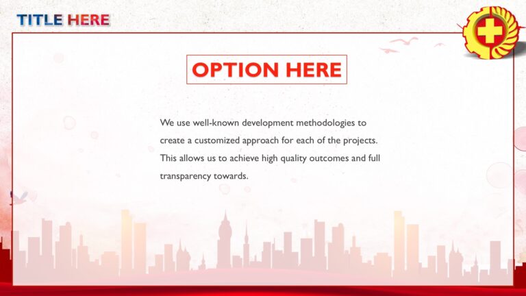 Work Safety Powerpoint Templates - Buildings & Landmarks, Red Backgrounds