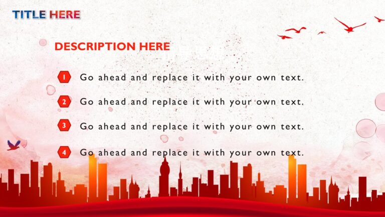 Work Safety Powerpoint Templates - Buildings & Landmarks, Red Backgrounds