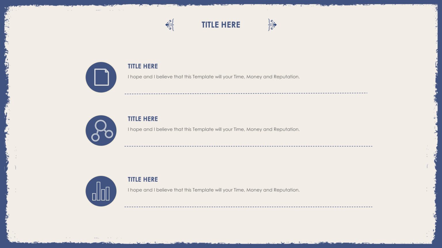 Frame Floral Powerpoint Templates - Blue, Border & Frames, Google ...