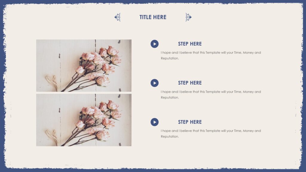 Frame Floral Powerpoint Templates - Blue, Border & Frames, Google ...