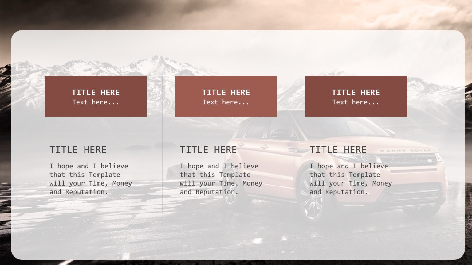 Luxury Jeep Powerpoint Templates - Car & Transportation Backgrounds
