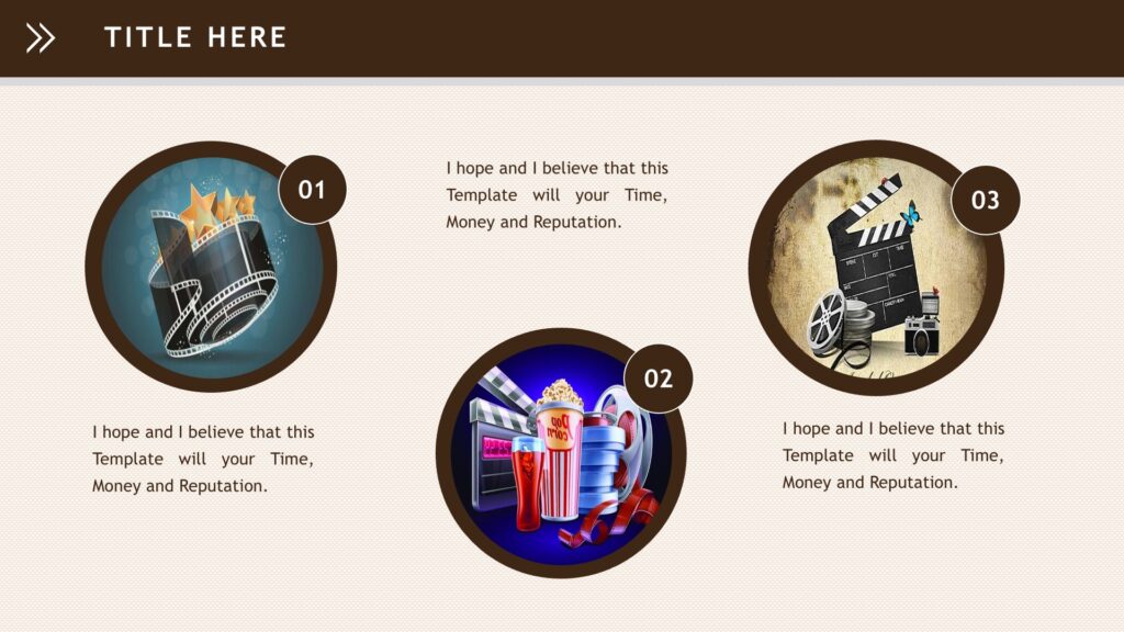 Movie Tutorial Powerpoint Templates - 3D Graphics, Arts, Brown, Google ...